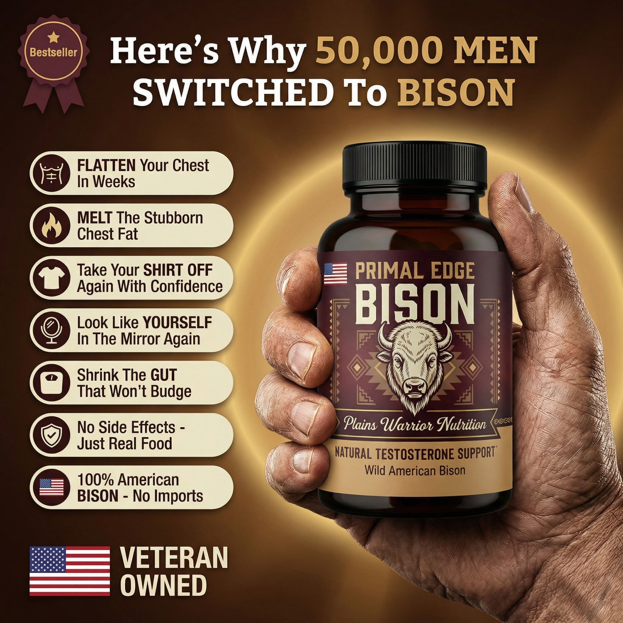 Primal American Bison Testosterone Booster – Primal Edge