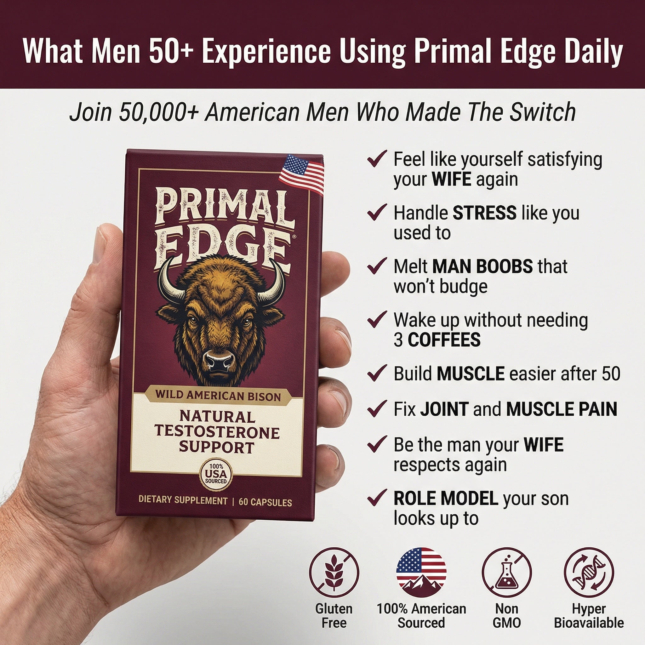 Primal American Bison Testosterone Booster – Primal Edge